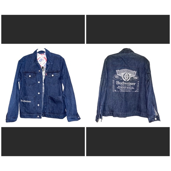 Budweiser | Jackets & Coats | Nwt Budweiser Denim Jean Jacket ...